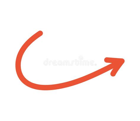 Abstract Lined Arrow Smooth Curve Freeform Artistic Sketch Stock Illustration Illustration Of
