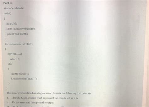 Solved Part I Include Maino Int Sum