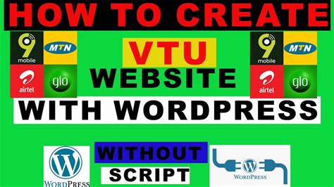 how to create vtu website with wordpress[without script] youtube