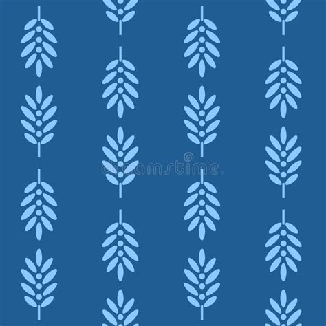 Seamless Pattern In Trendy Blue Color Stock Illustration Illustration