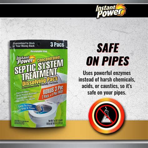 Instant Power Septic System Treatment Dissolving Pacs 3 Pack Buy Now With Express