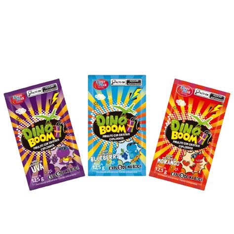 Pirulito Que Explode Na Boca Dinossauro Com 24un Doce Mix Doceria Tend