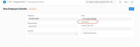 Emplyee Checkin Form Is Fetching Asiakolkata Time By Default · Issue