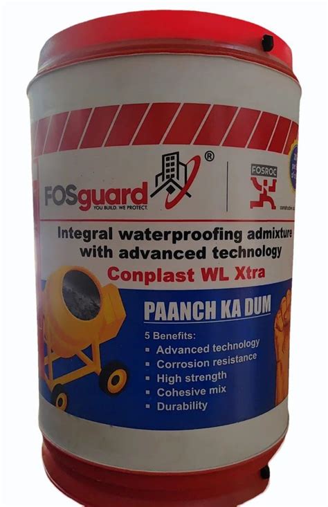 Fosroc Conplast Wl Xtra Waterproofing Chemical Packaging Size 20kg