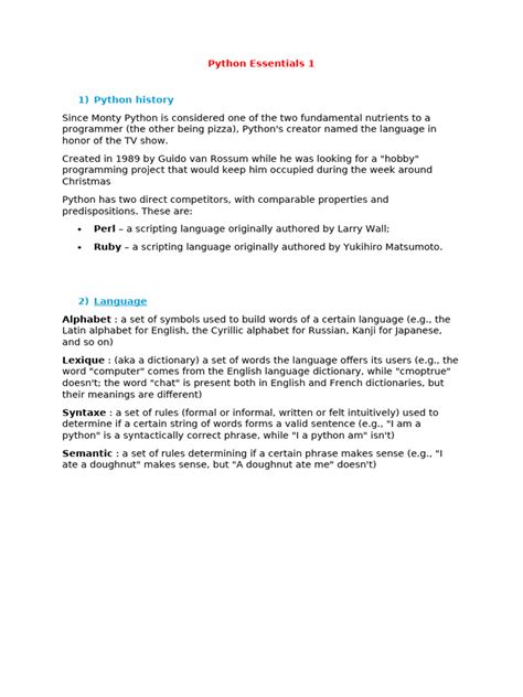Python Essentials 1 Module 1 Pdf Python Programming Language
