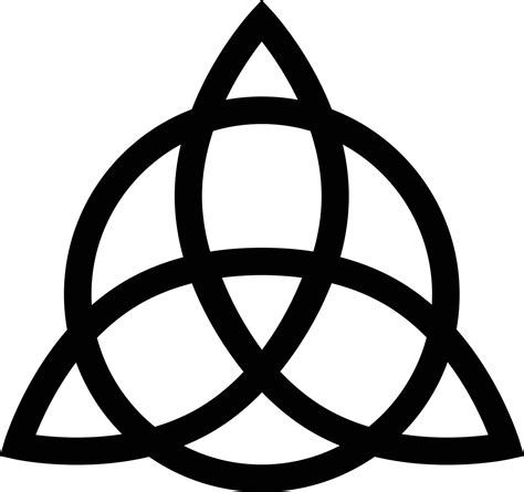 Triquetra Symbol On White Background Infinite Loop Sign Interlocking