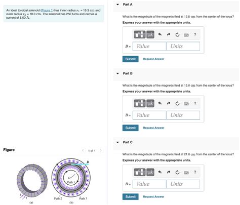 Solved Part A An Ideal Toroidal Solenoid Figure 1 Has