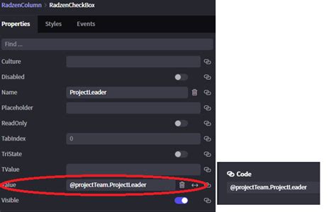 RadzenSwitch Cannot Show The Bind Data Variable Radzen Blazor Studio