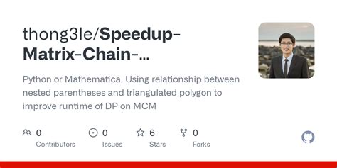 Github Thong3lespeedup Matrix Chain Multiplication Python Or