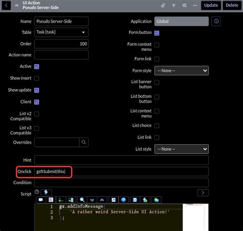 ui action client server interactions without ajax