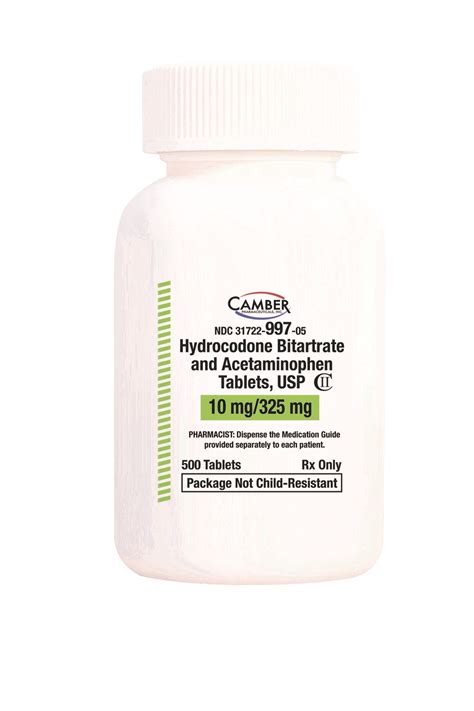 Hydrocodone Bitartrate APAP Camber Pharmaceuticals