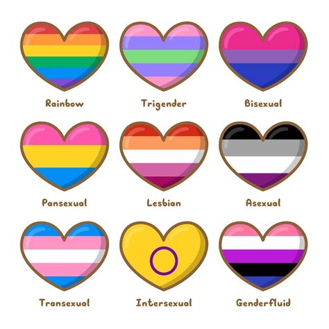 Premium Vector Vector Pride Flag Collection In Heart Shapes
