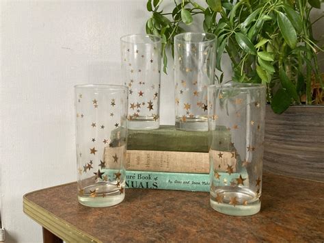 Gold Star Glasses Etsy