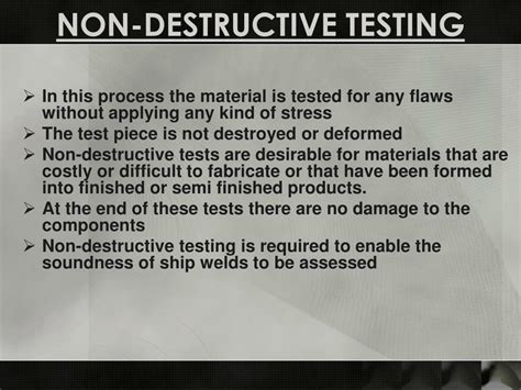 PPT NON DESTRUCTIVE TESTING PowerPoint Presentation Free Download ID 6691857