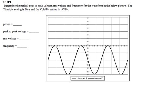 Solved Determine The Period Peak To Peak Voltage Rms Chegg Com