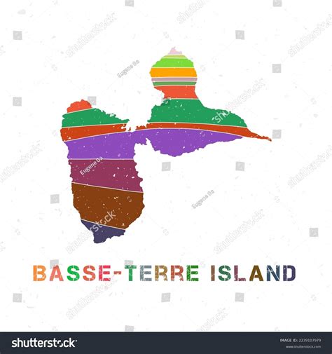 Basseterre Island Map Design Shape Island Stock Vector Royalty Free