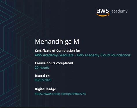 mehandhiga m on linkedin cloudfoundations awsacademy careergrowth
