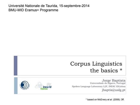 Corpus Linguistics The Basics Pptx
