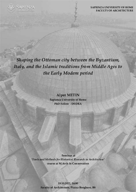 Pdf Shaping The Ottoman City Between The Byzantium Italy And The