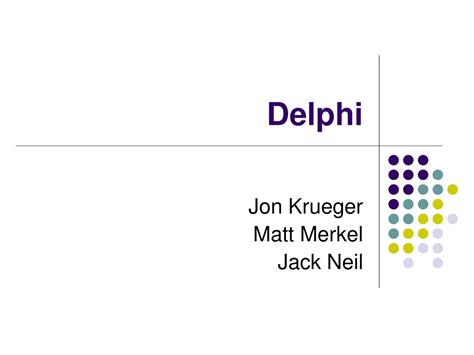 Ppt Delphi Programming Language Overview Powerpoint Presentation