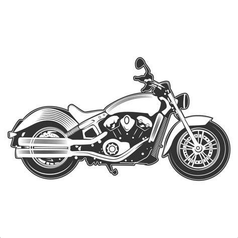 Motorcycle Vector Illustration 12952128 Vector Art At Vecteezy