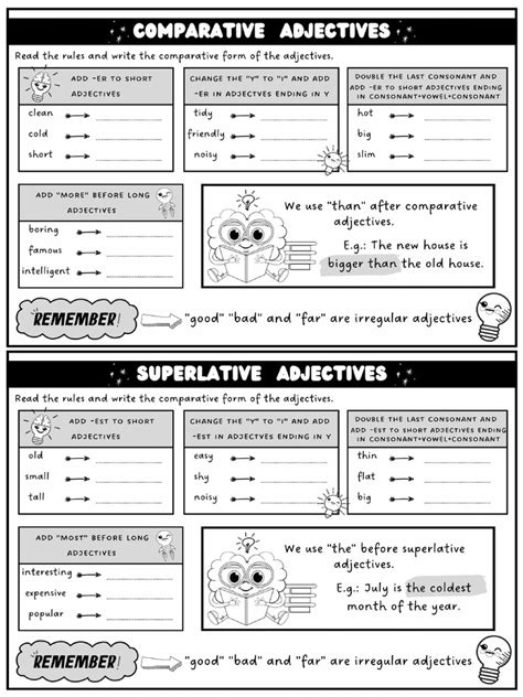 2 Comparative And Superlative Exercises Pdf