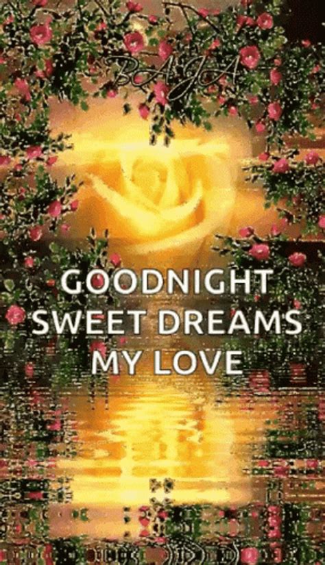 Good Night My Love Sparkling Violet Hearts 