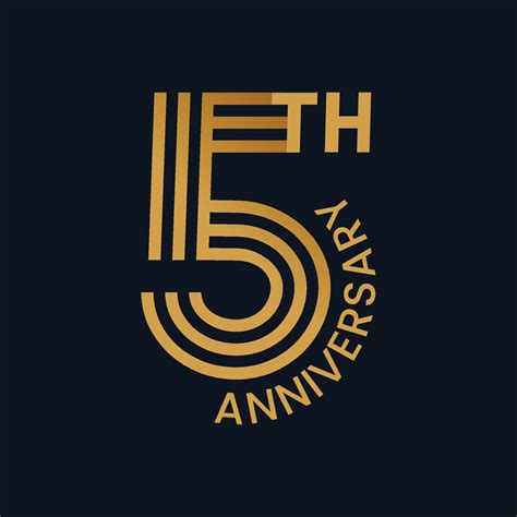 5 Years Anniversary Logo Design 5th Anniversary Badge Design With
