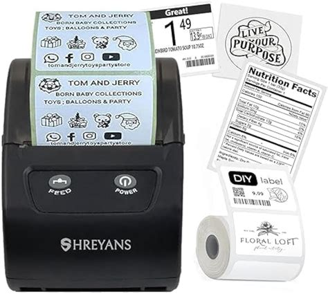 Shreyans 58mm Mini Inkless Label Maker 2 In 1 Thermal Barcode