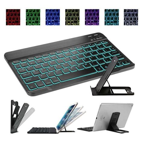 Universal Slim Portable Wireless Bluetooth 3 0 7 Colors Backlit