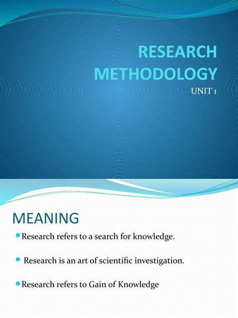 Research Methodology Unit 1 Pdf Sampling Statistics Statistics
