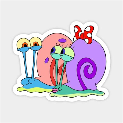 Gary The Snail Magnet Spongebob Cute Stickers Disney Sticker