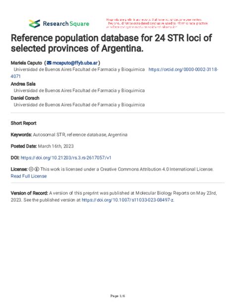 pdf reference population database for 24 str loci of selected