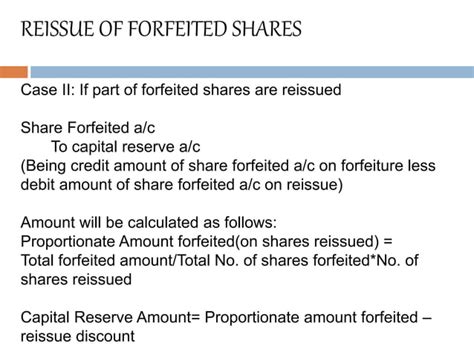 Presentation On Accounting Treatment Of Share Capital Forfeiture And