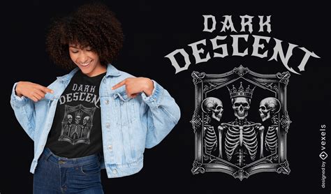 Skeleton Gothic T Shirt Design Vector Download