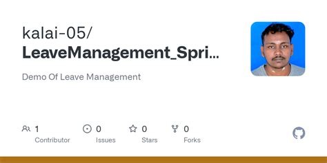 Github Kalai Leavemanagement Springboot Backend Demo Of Leave