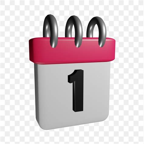 Ícone de calendário 3d PSD Premium