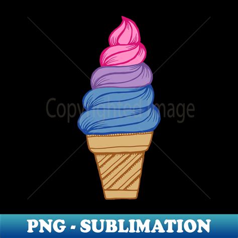 Lgbtqia Bisexual Pride Flag Pastel Soft Serve Ice Cream Cone Inspire