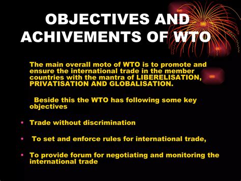 Objectives Of Wto Ppt Business Business And Finance
