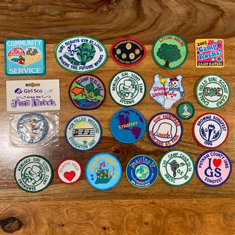 A Batchlot Of 20 Vintage Girls Scout Patches Etsy