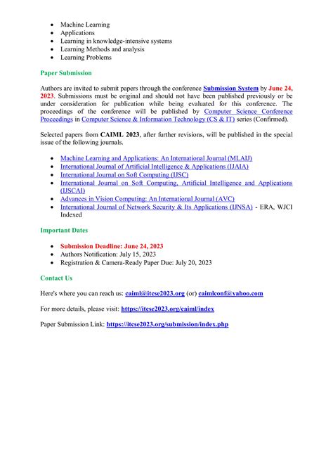 Th International Conference On Artificial Intelligence And Machine