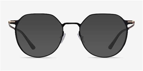 Alum Geometric Black And Gold Full Rim Eyeglasses Eyebuydirect Canada