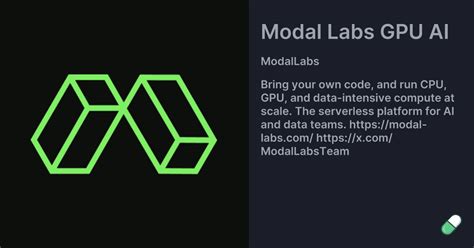 Modal Labs Gpu Ai Modallabs Pump