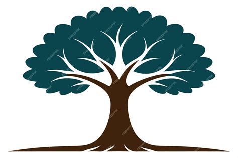 A Symmetrical Silhouette Of An Elm Tree With An Evenly Balanced Shape