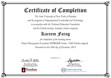 Project Management Essentials Certificate PPT