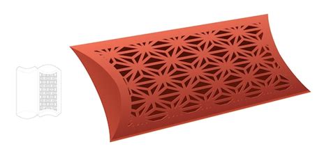 포장 상자 다이 컷 템플릿 및 3d 모형 프리미엄 벡터