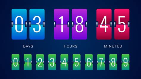 Premium Vector | Flip Countdown Clock Counter Timer