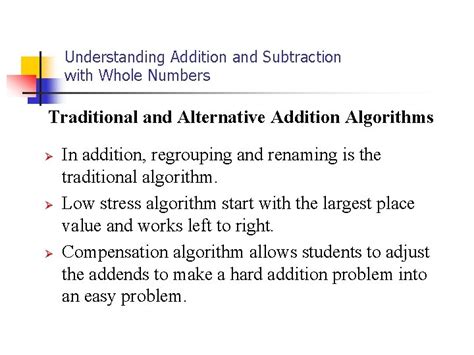 understanding addition and subtraction with whole numbers adapted