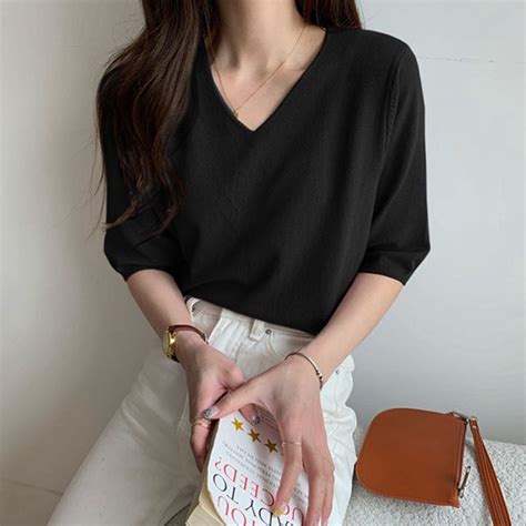 리얼코코 라스트찬스30 투미 반팔 브이넥니트 6 Color 반팔기본템