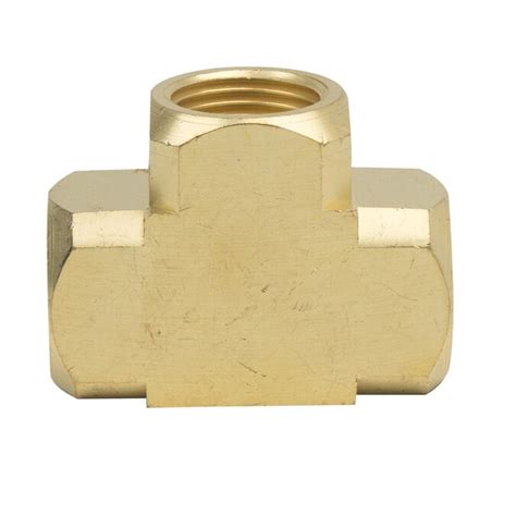 Brasscraft 3 8 In X 3 8 In X 3 8 In Threaded Tee Fitting In The Brass